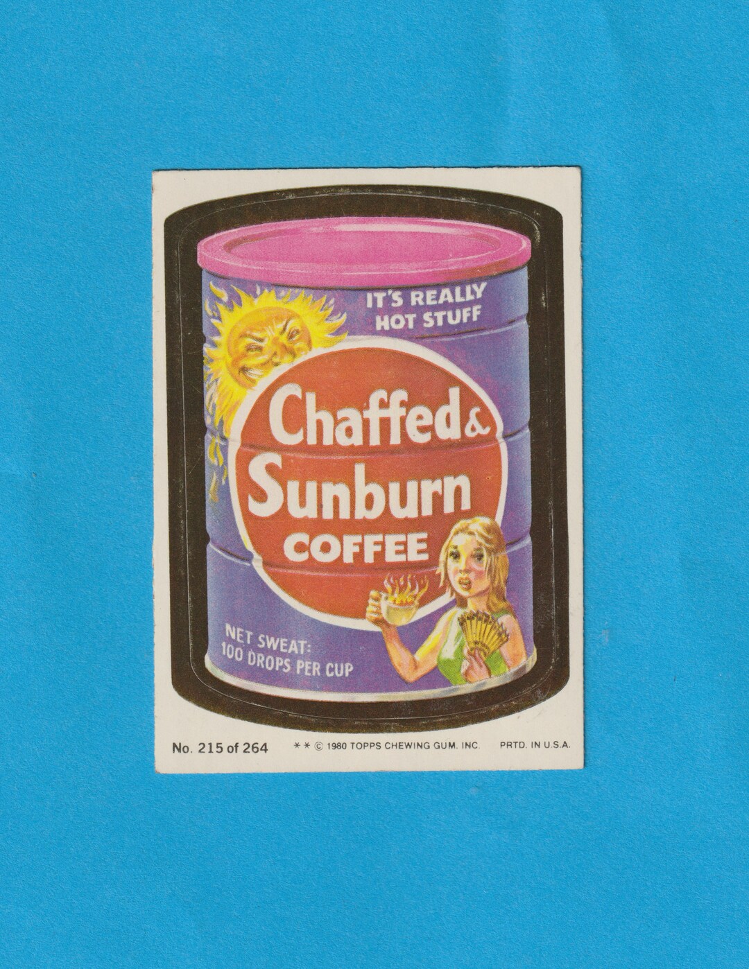Vintage 1970s Wacky Package Pack Sticker Chaffed & Sunburn Coffee - Etsy