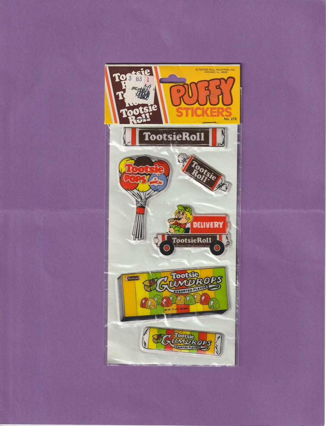 Vintage 1980s TOOTSIE ROLL Puffy Stickers SEALED #2 - Etsy