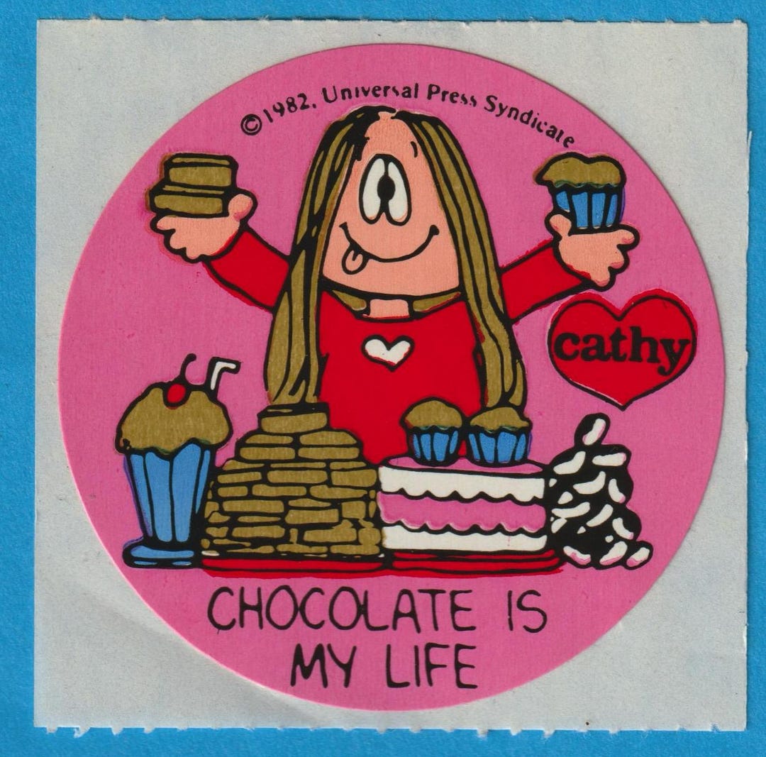 Vintage 1980 Cathy Sticker - Etsy