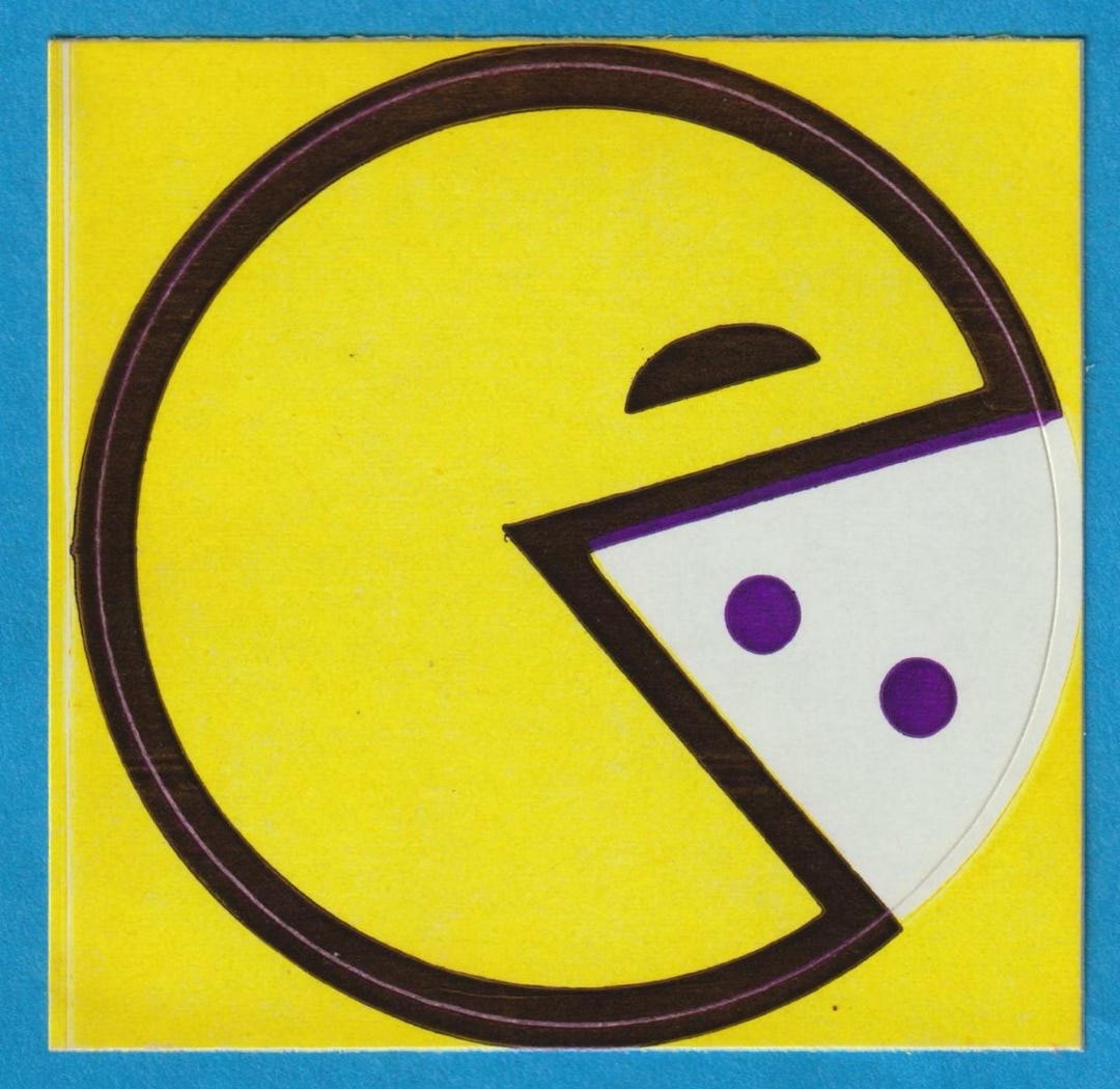 Vintage 1980s Pac Man Sticker - Etsy