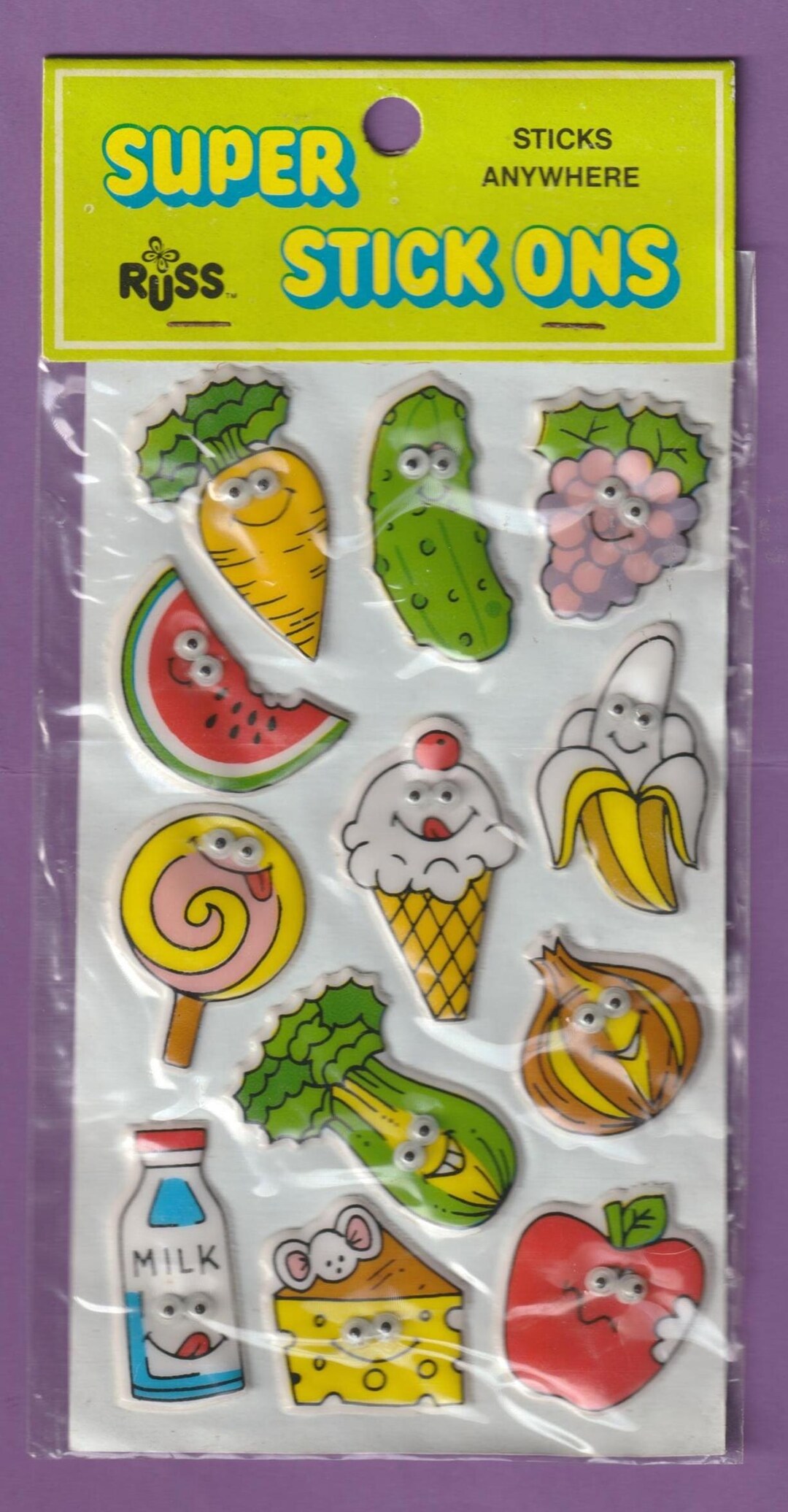 Vintage 1980s RUSS Puffy Stickers GOOGLY Eyes - Etsy