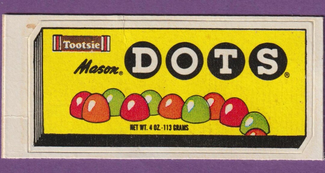 Vintage 1980s Tootsie Roll DOTS Sticker - Etsy