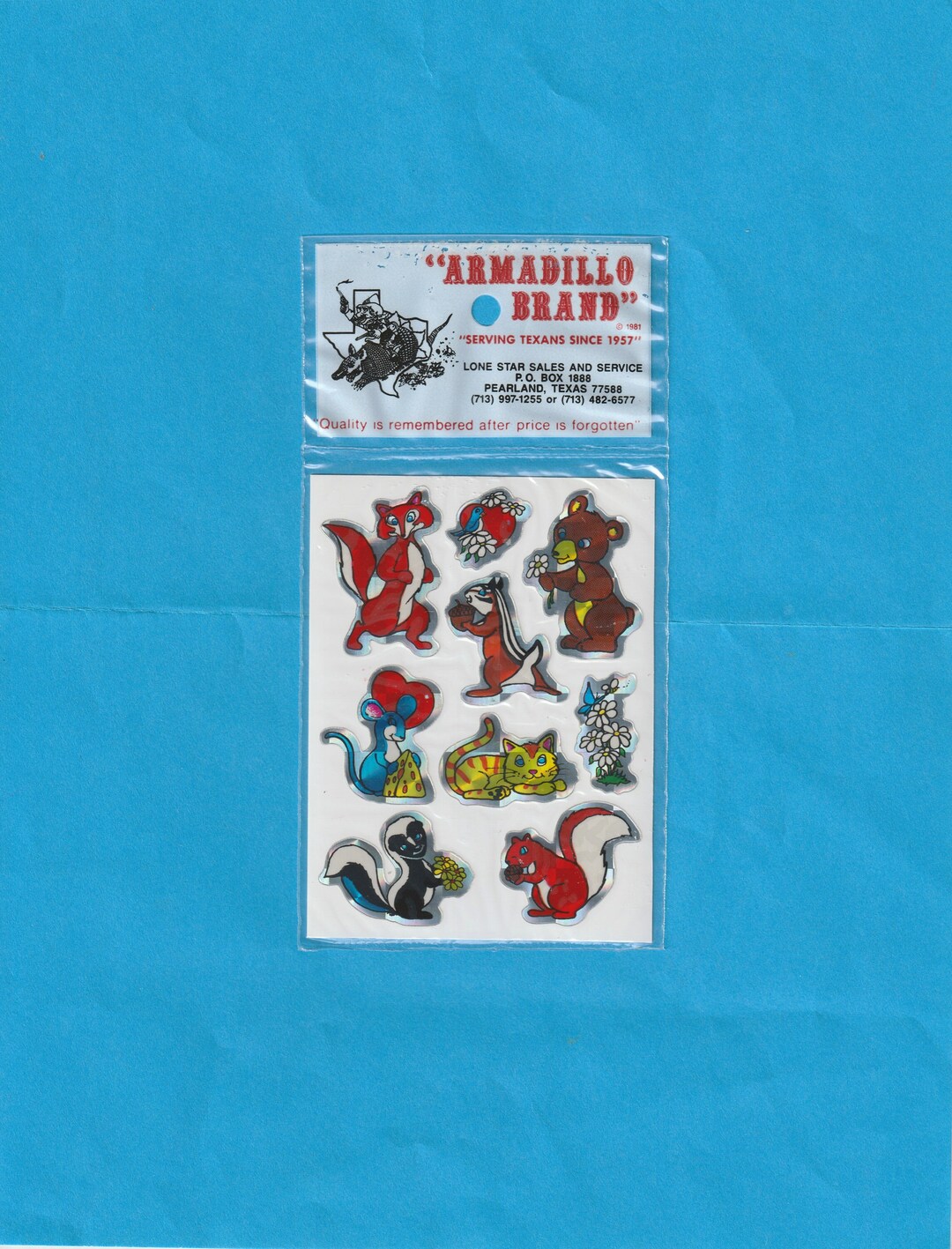 Vintage 1980s ARMADILLO BRAND Prism Sticker Pack 5 - Etsy