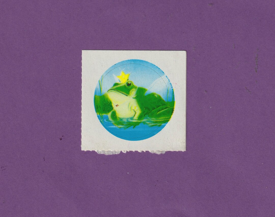 Vintage Lisa Frank Sticker Mod KING FROG - Etsy