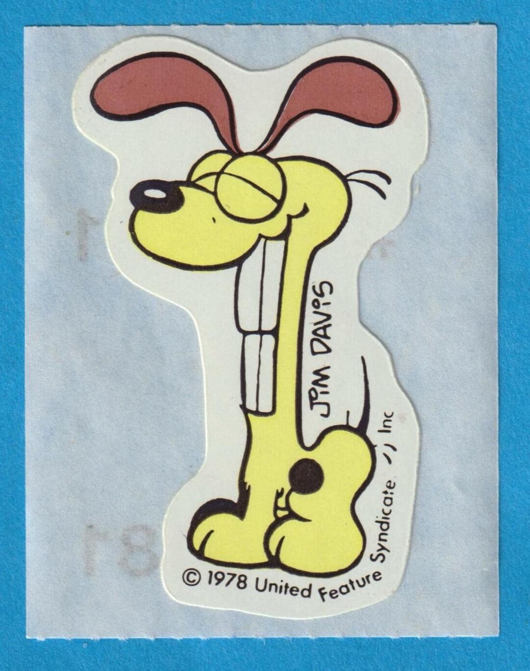 Vintage 1980s ODIE Garfield Sticker - Etsy