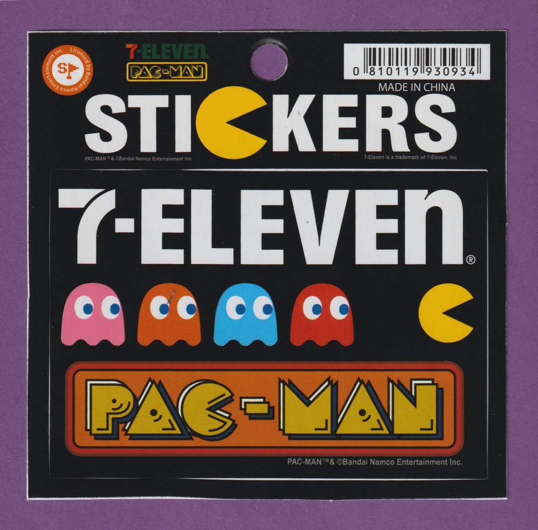 Vintage PAC MAN 711 Stickers #4 - Etsy UK