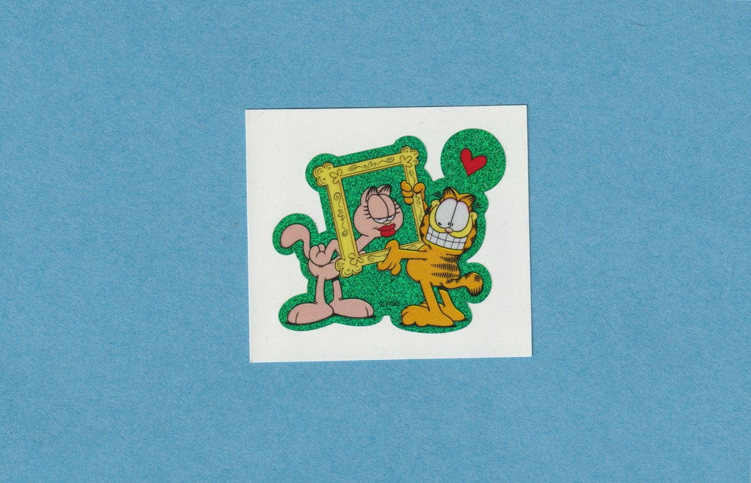 Vintage Unused Vending Machine Garfield Metallic Sticker - Etsy