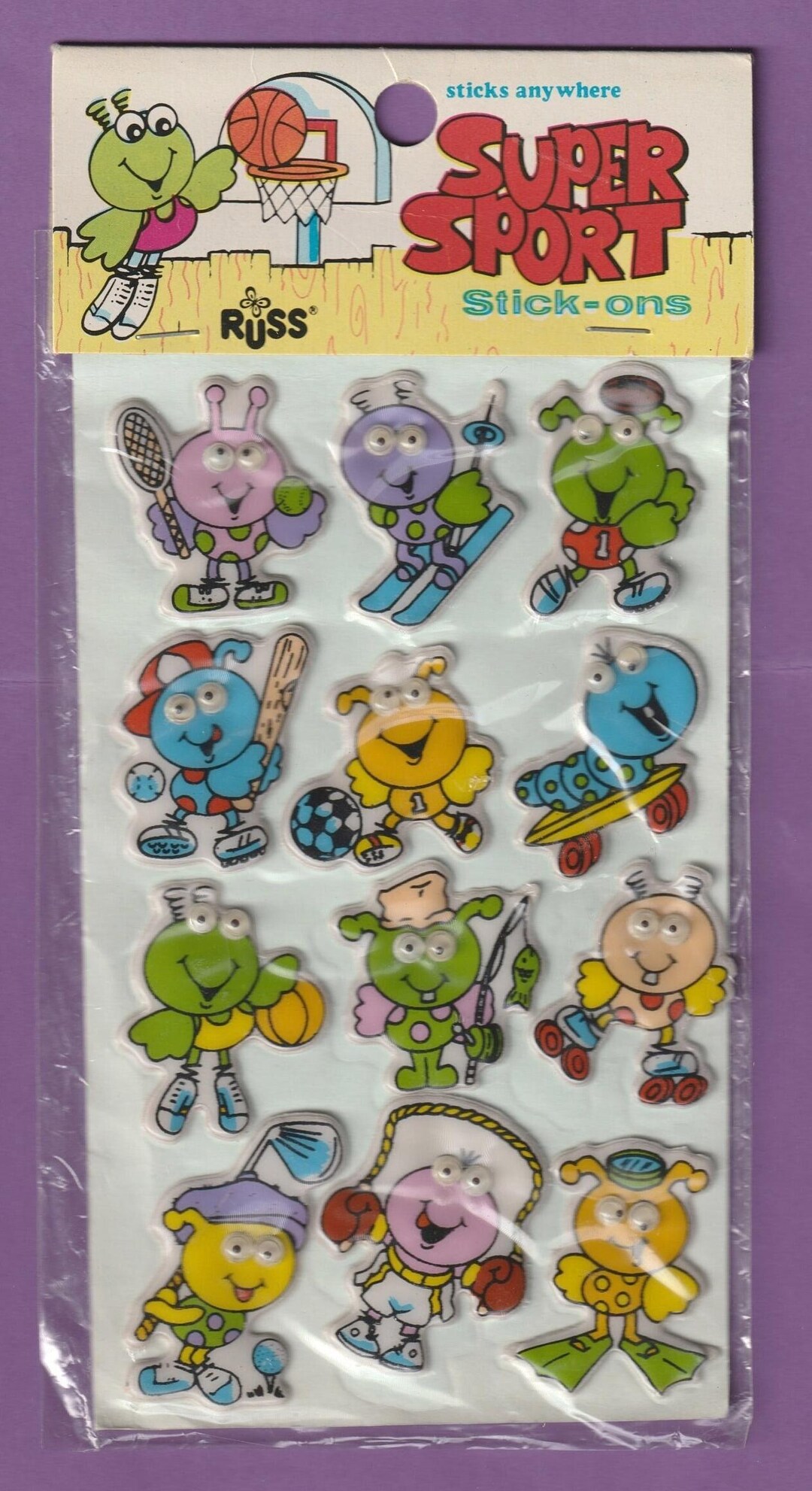 Vintage RUSS Puffy Stickers Googly Eyes SUPER SPORT - Etsy