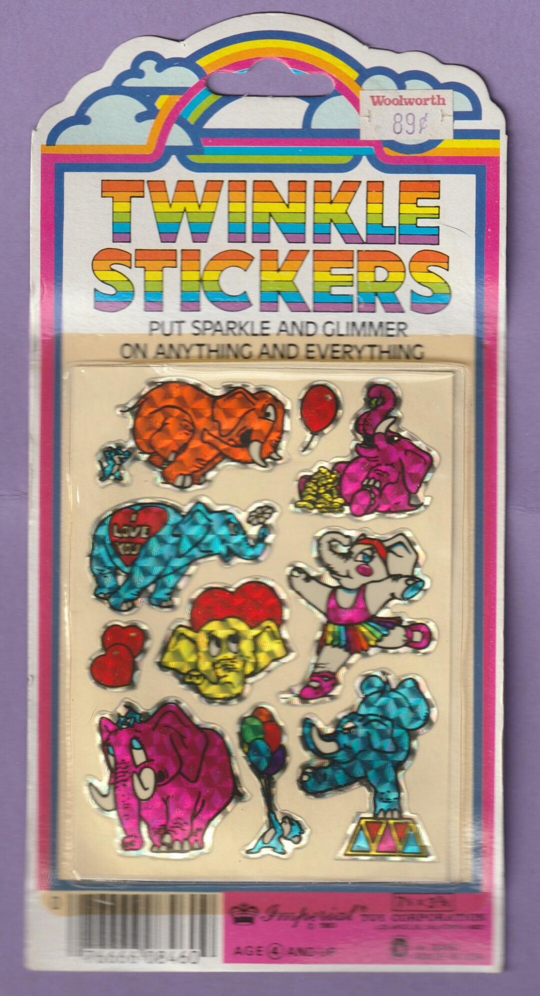 RARE Vintage Prism Twinkle Stickers Imperial Toy Co - Etsy