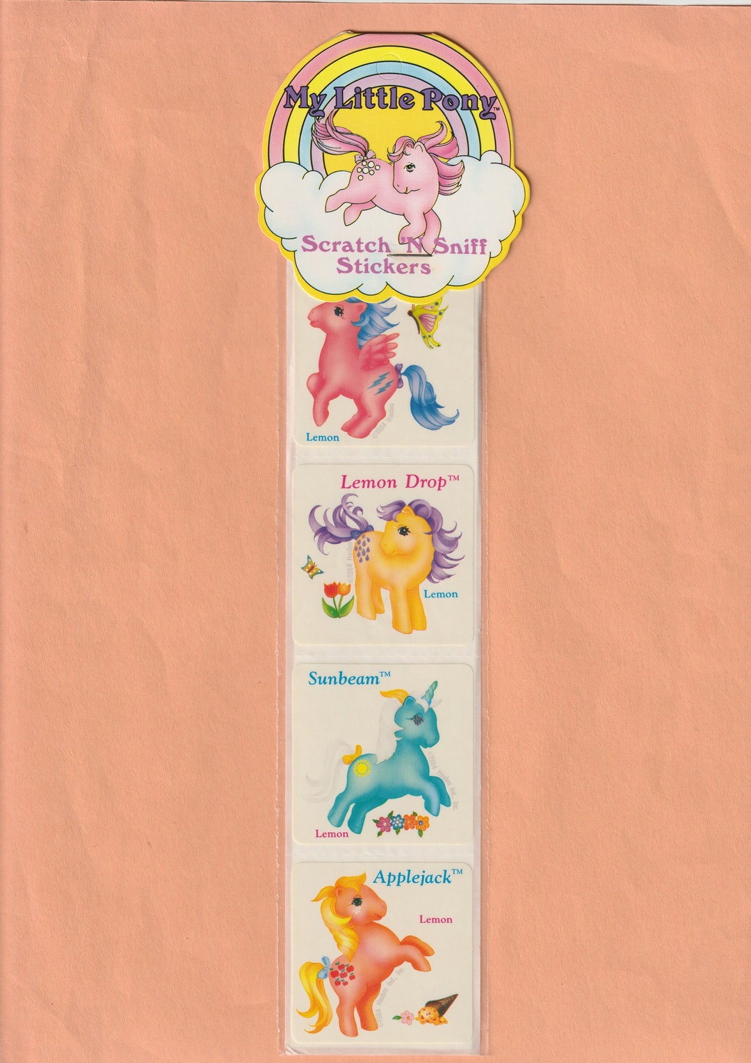 Vintage My Little Pony Scratch & Sniff Sticker Pack LEMON - Etsy