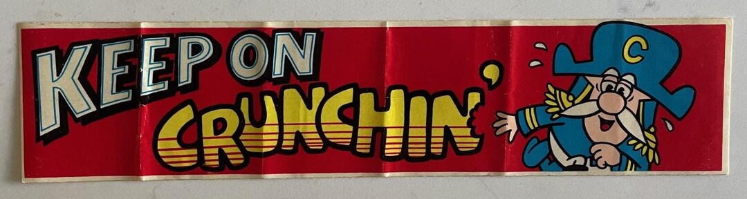RARE Vintage 1980s CAP'N CRUNCH Bumper Sticker - Etsy