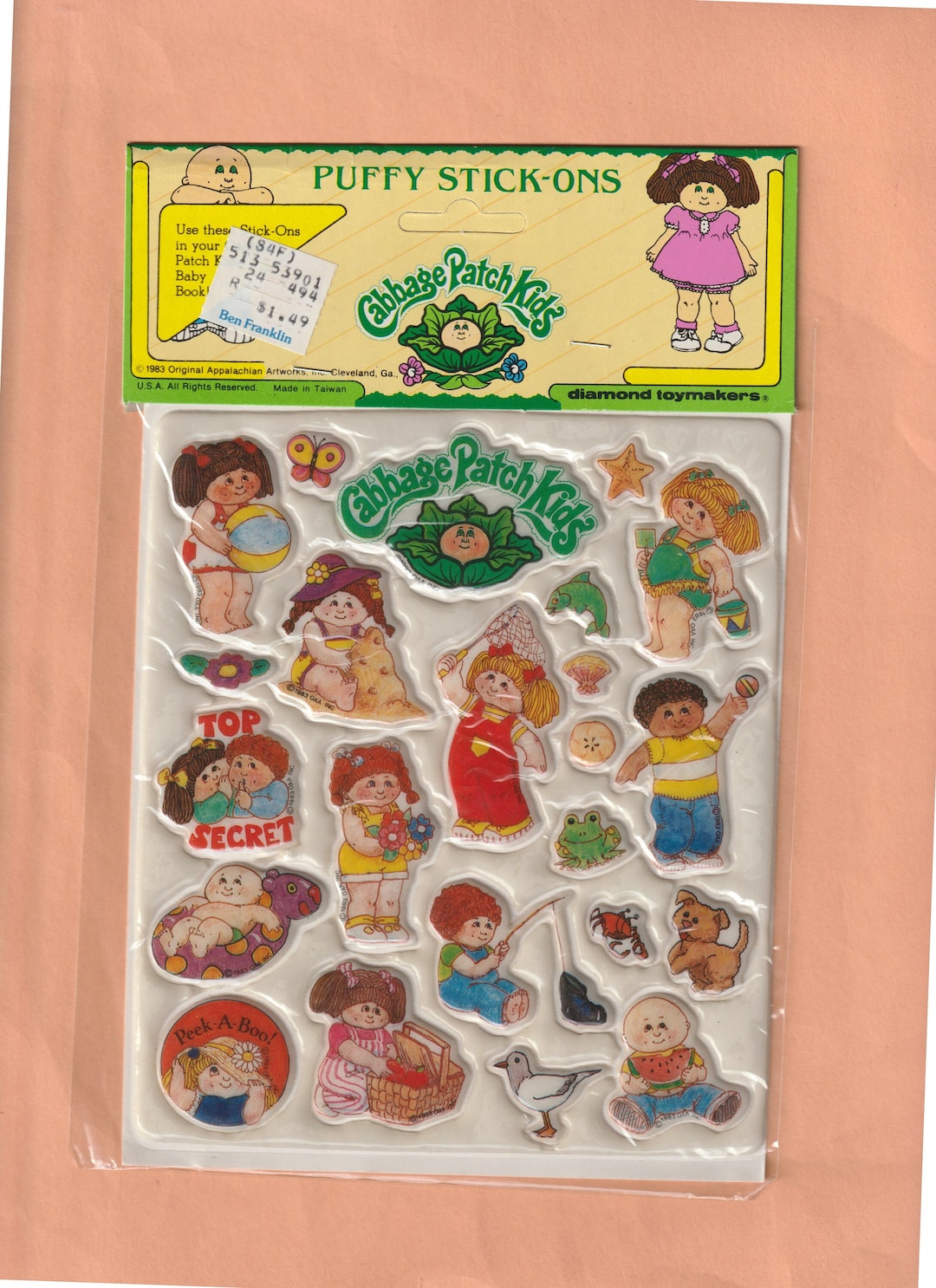 Vintage Cabbage Patch Kids Puffy Stickers #3 - Etsy