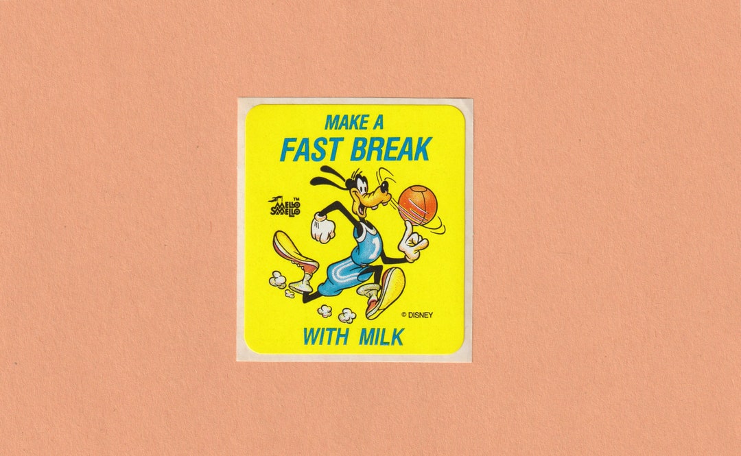 Vintage Disney Mello Smello Scratch & Sniff Sticker 4 Goofy - Etsy