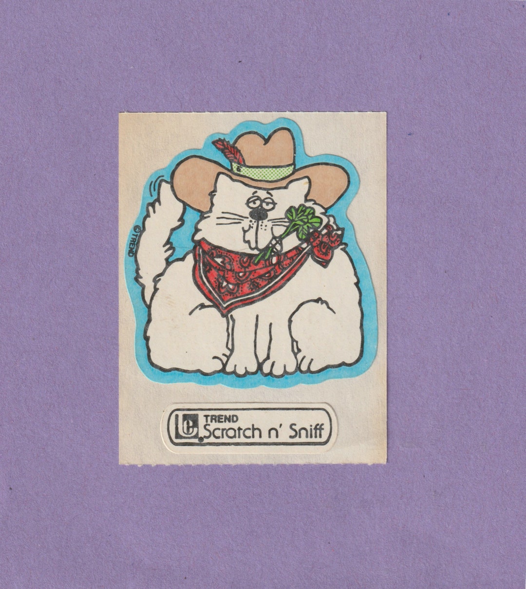 Vintage Large Trend Matte CAT Scratch & Sniff Sticker CATNIP - Etsy