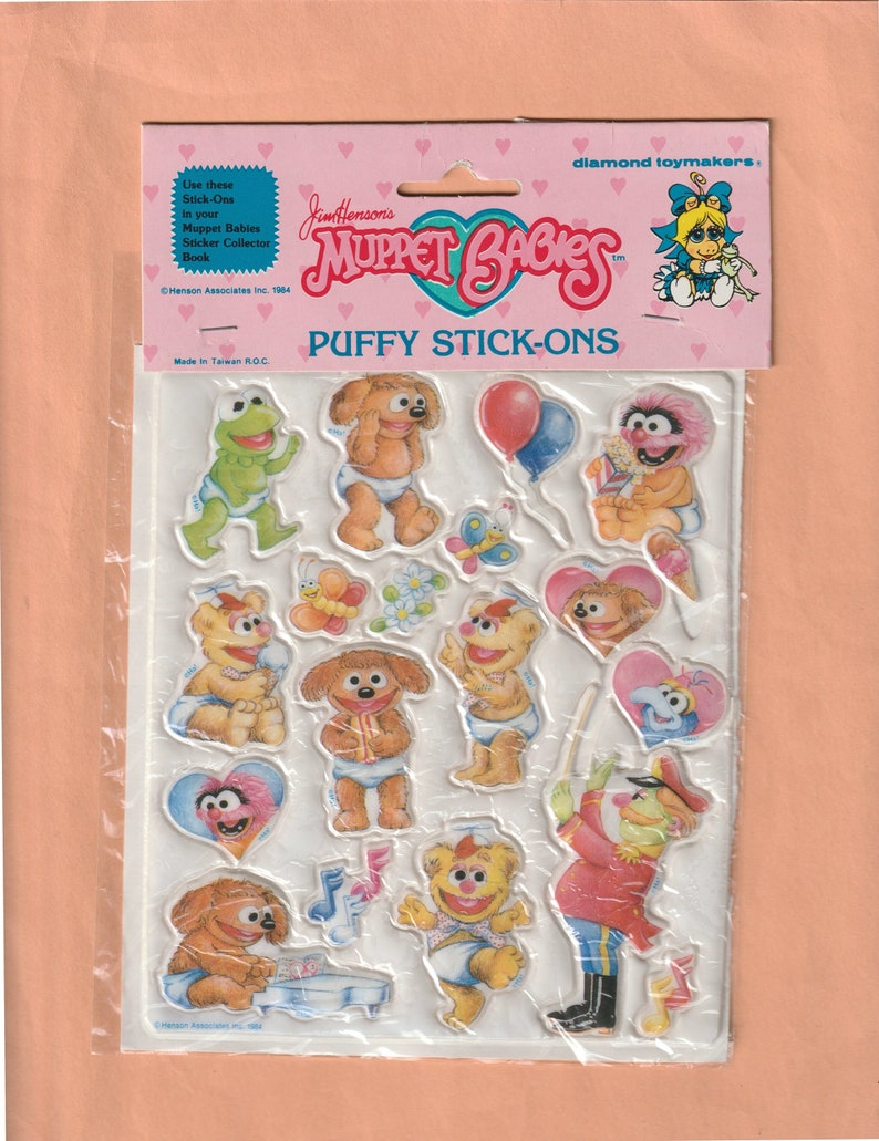 Vintage Jim Henson's Muppet Babies Puffy Stickers 2 - Etsy