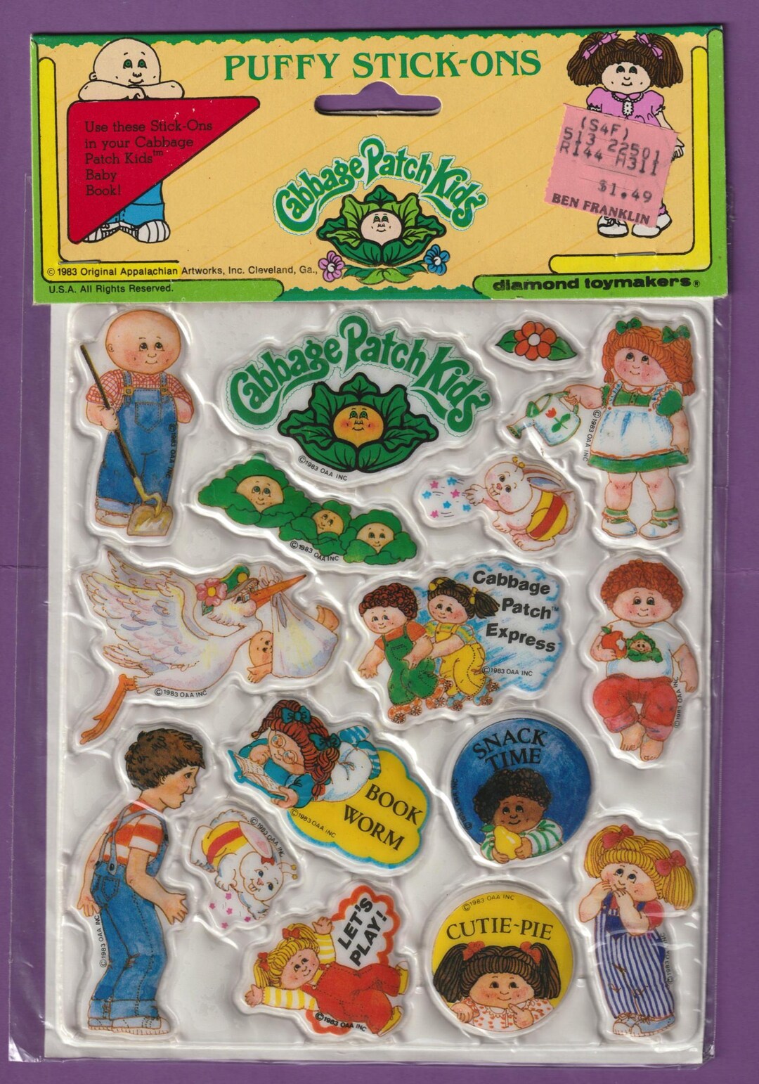 Vintage Cabbage Patch Kids Puffy Stickers #8 - Etsy
