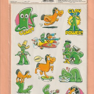 Vintage 1980s Gumby & Pokey Stickers #2 - Etsy