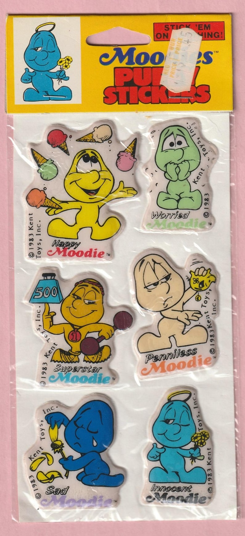Vintage Moodies Puffy Stickers SEALED - Etsy