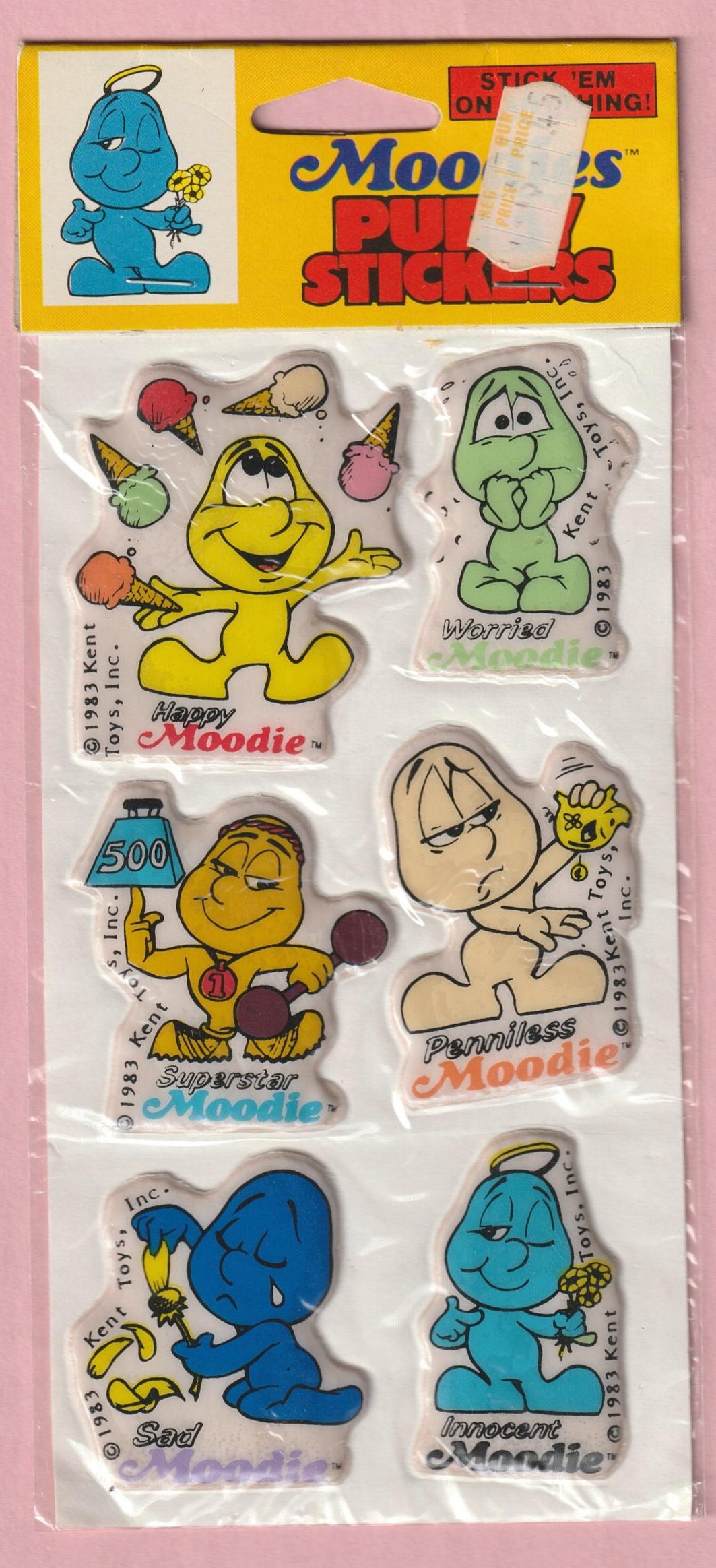 Vintage Moodies Puffy Stickers SEALED - Etsy