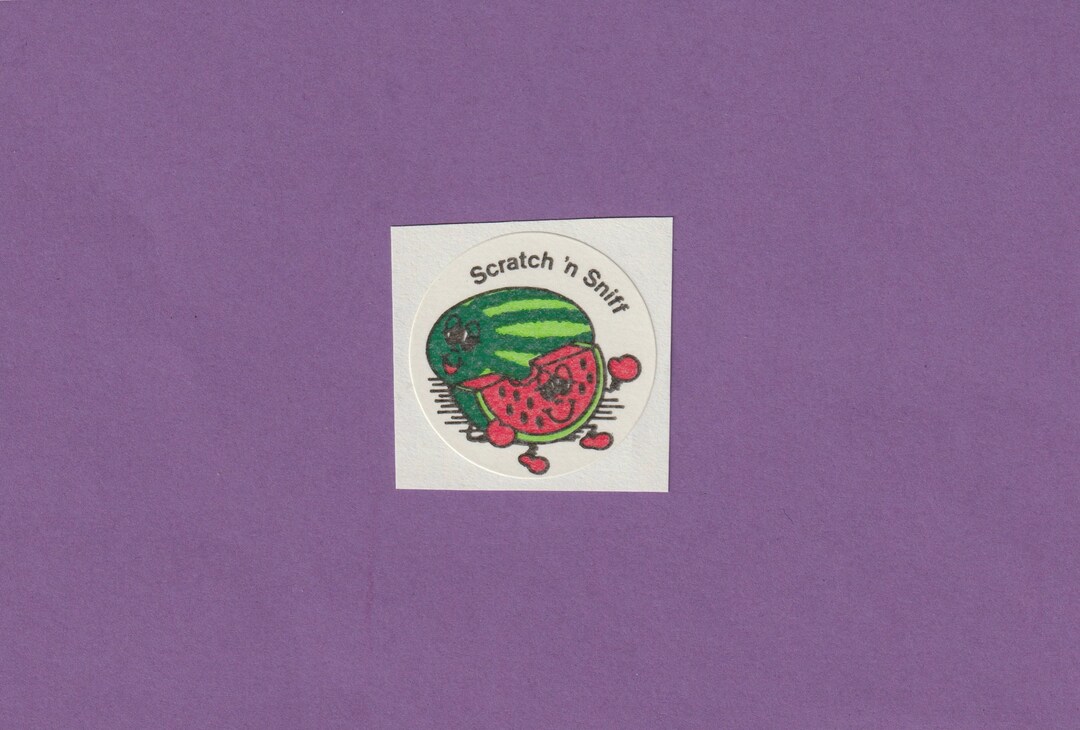 Vintage 3M Scratch & Sniff Sticker WATERMELON - Etsy