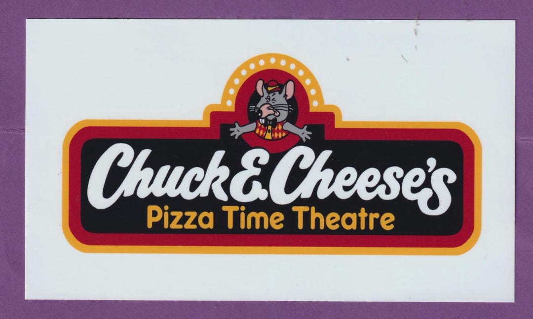 Vintage CHUCK E CHEESE Retro Sticker - Etsy UK
