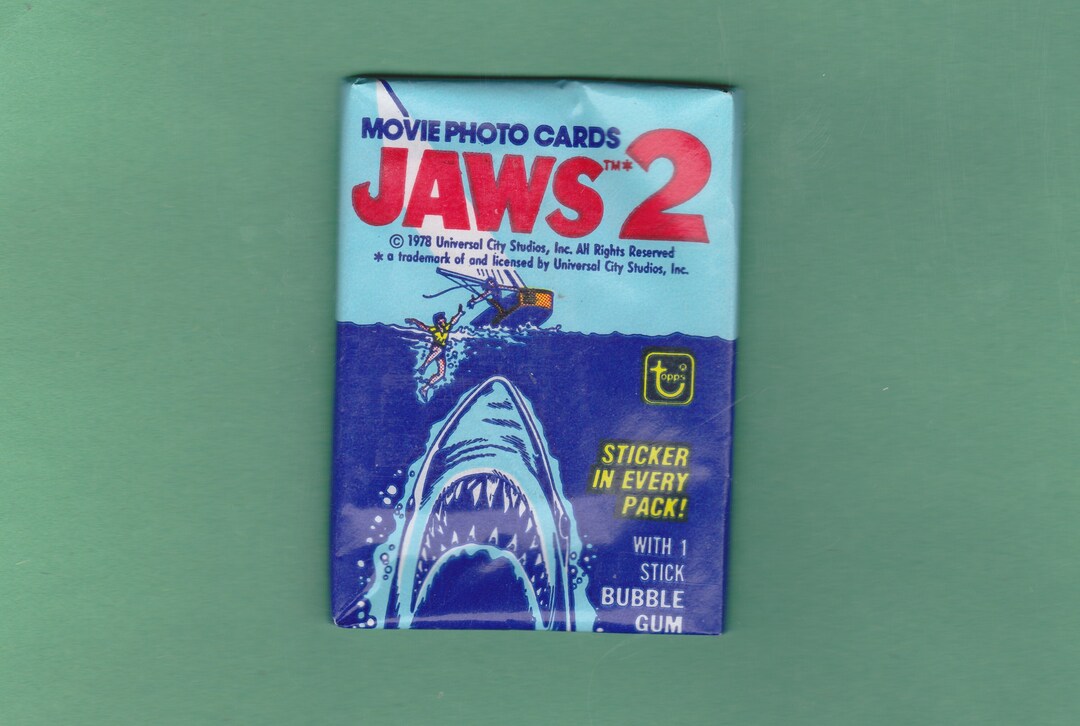 Vintage Jaws 2 Wax Packs Trading Cards Stickers & Gum - Etsy