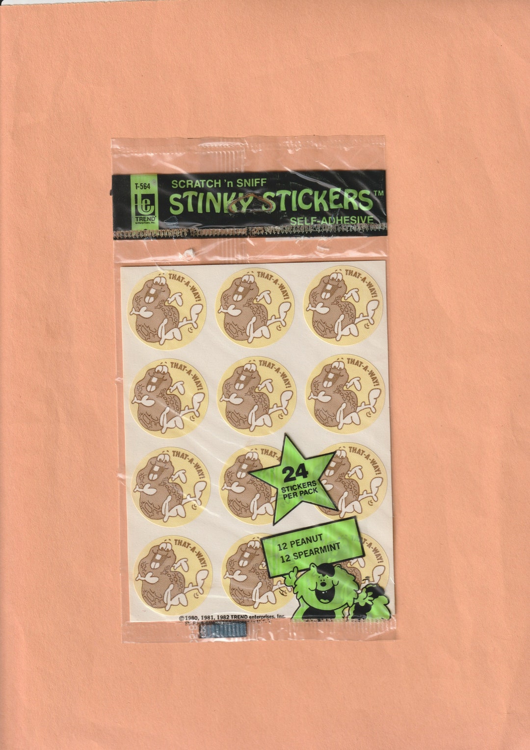 Vintage Trend Matte Scratch & Sniff Stinky Stickers Peanut Spearmint ...
