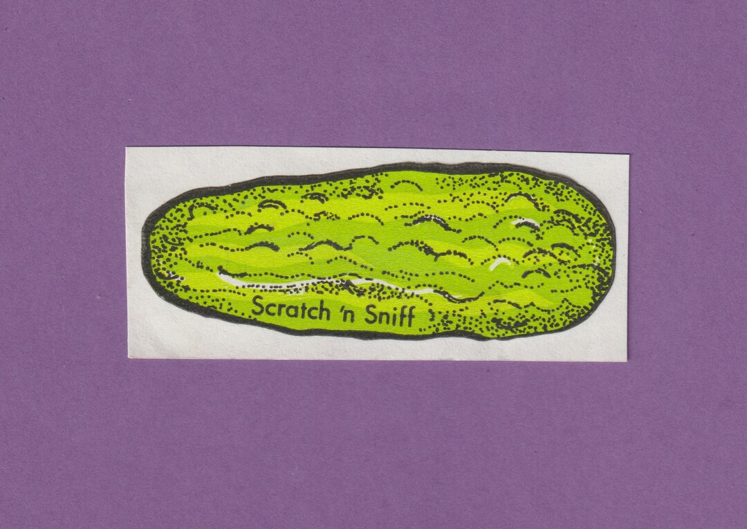 Vintage 3M Scratch & Sniff Sticker PICKLE - Etsy