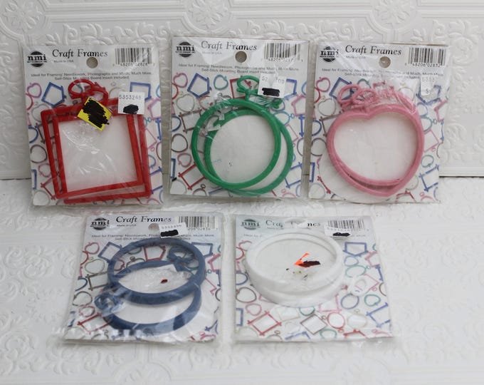 10 Vintage Plastic Shaped Craft Frames Nmi Photo Frames Ornaments ...