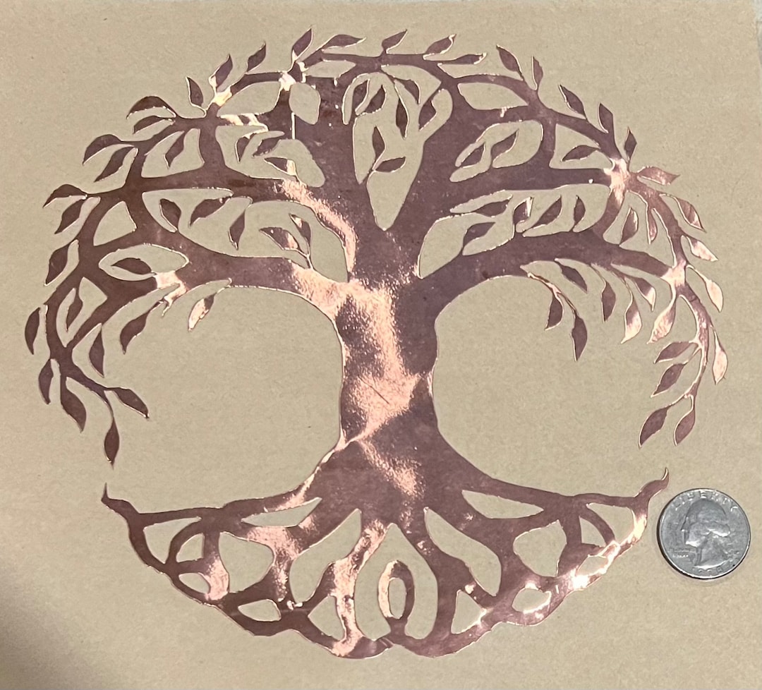 TREE OF LIFE!!!!!! Awesome Tree of Life Copper Foil Overlay for Stained ...