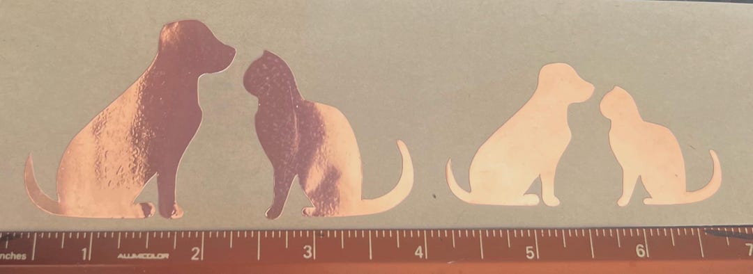 Dog and Cat Copper Foil Overlays for Stained Glass - TWO Sizes, FOUR ...