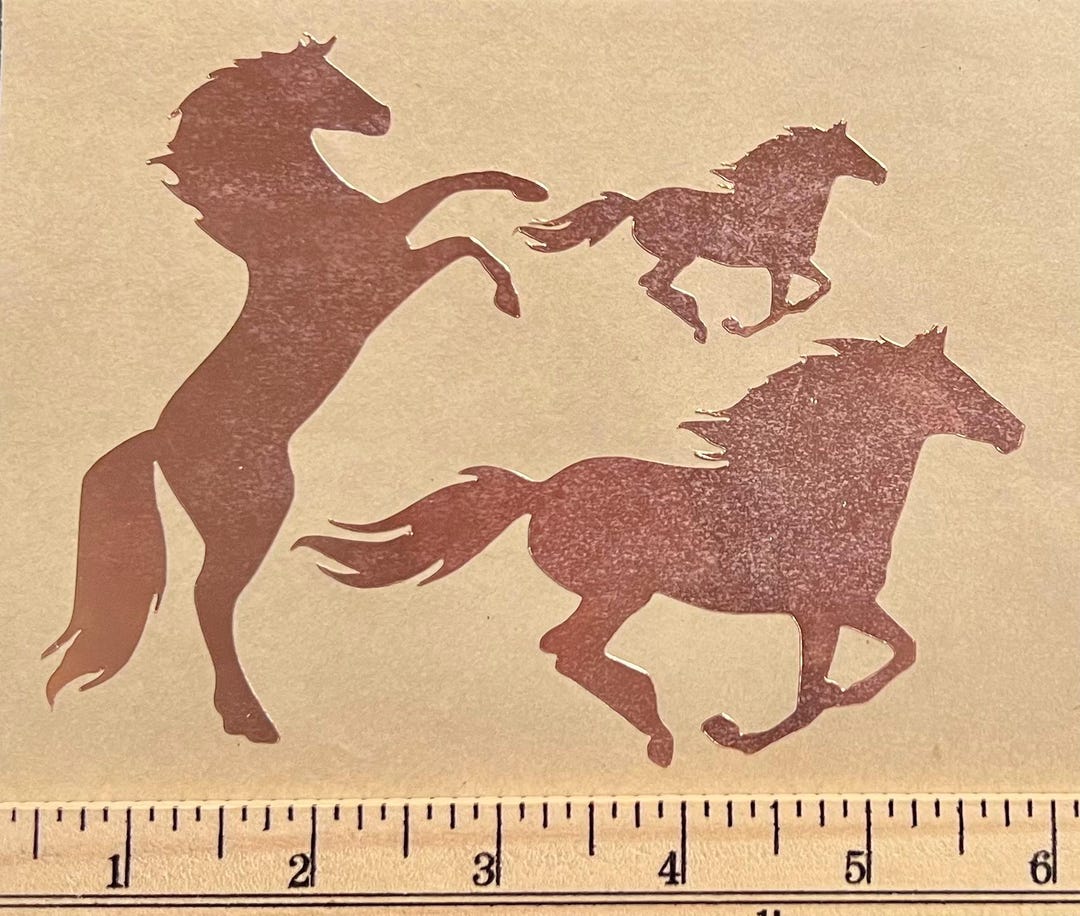 UPDATED!! HORSES - Copper Foil Overlays for Stained Glass and Glass ...