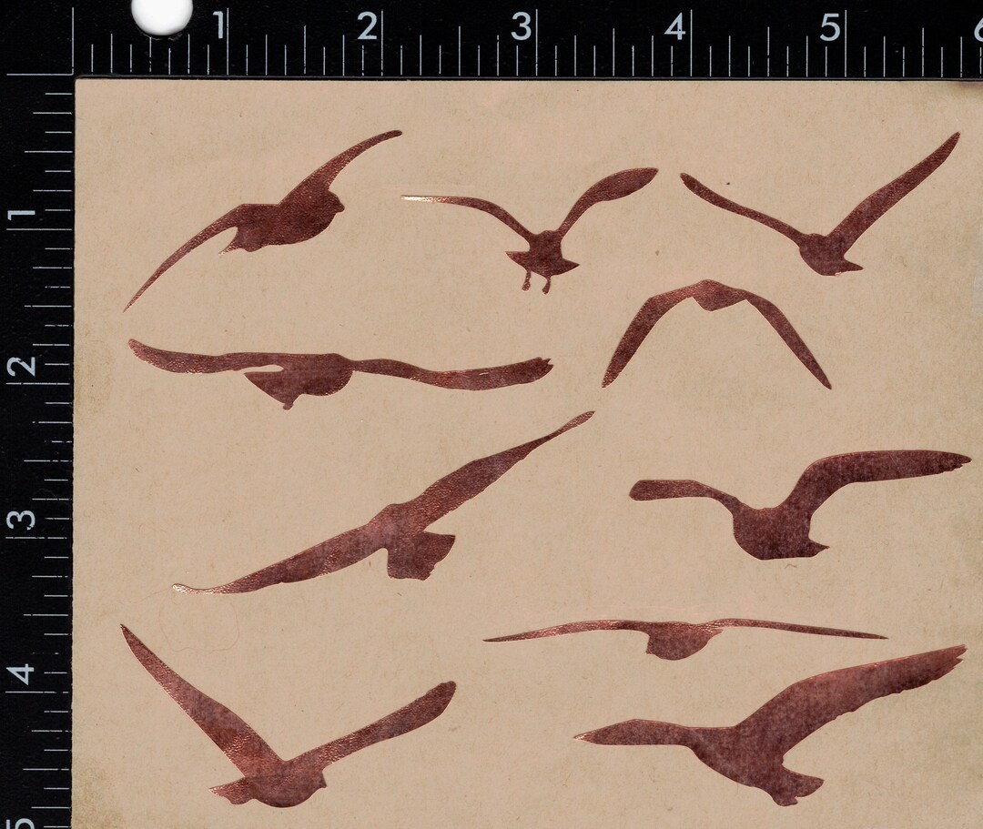 Flock of Seagulls SG1 Copper Foil Overlay for Stained Glass and Fusing ...