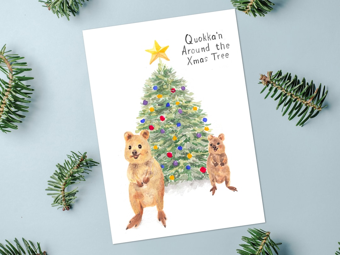 Quokka Christmas Card quokka'n Around the - Etsy Australia