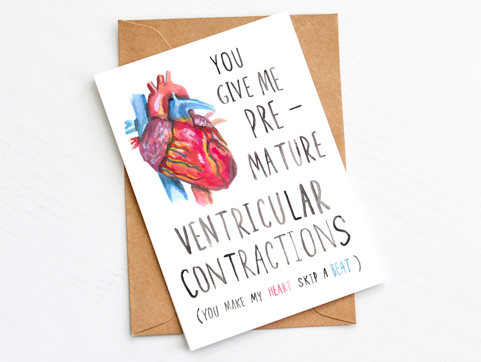 Funny Medical Valentines Card You Give Me Premature Ventricular ...