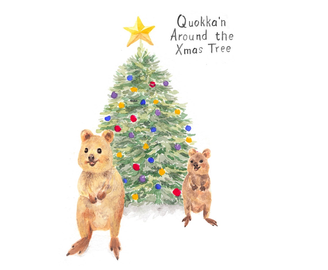 Quokka Christmas Card quokka'n Around the - Etsy Australia