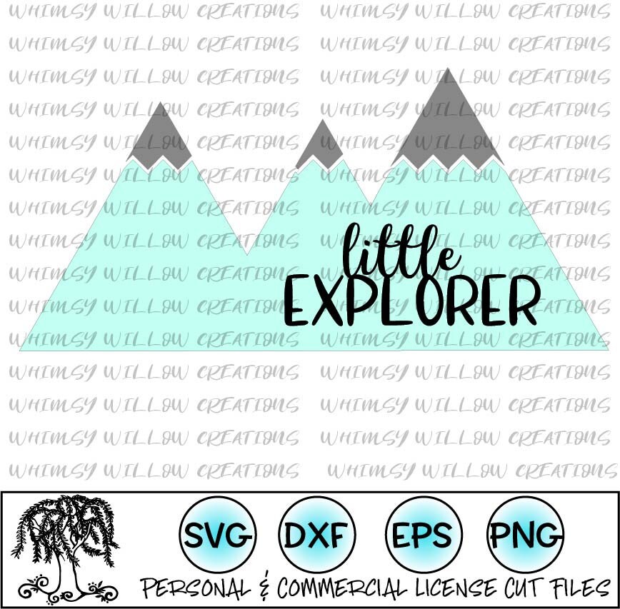 Little Explorer Mountain SVG Cut File | Etsy