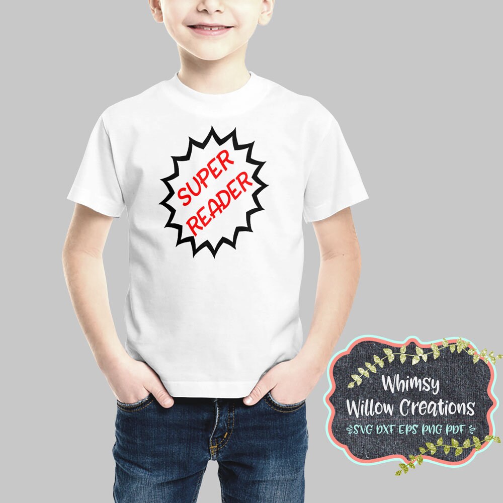 Superhero Super Reader SVG Digital Cut Files for Cricut or Cameo ...