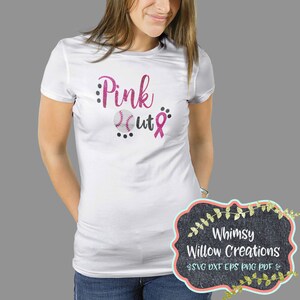 Pink Out Cancer Baseball Cut Files for Silhouette Cameo and Cricut - Etsy
