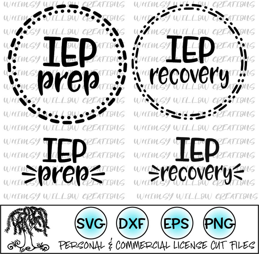 IEP Prep and IEP Recovery SVG Cut File for Silhouette Cameo - Etsy
