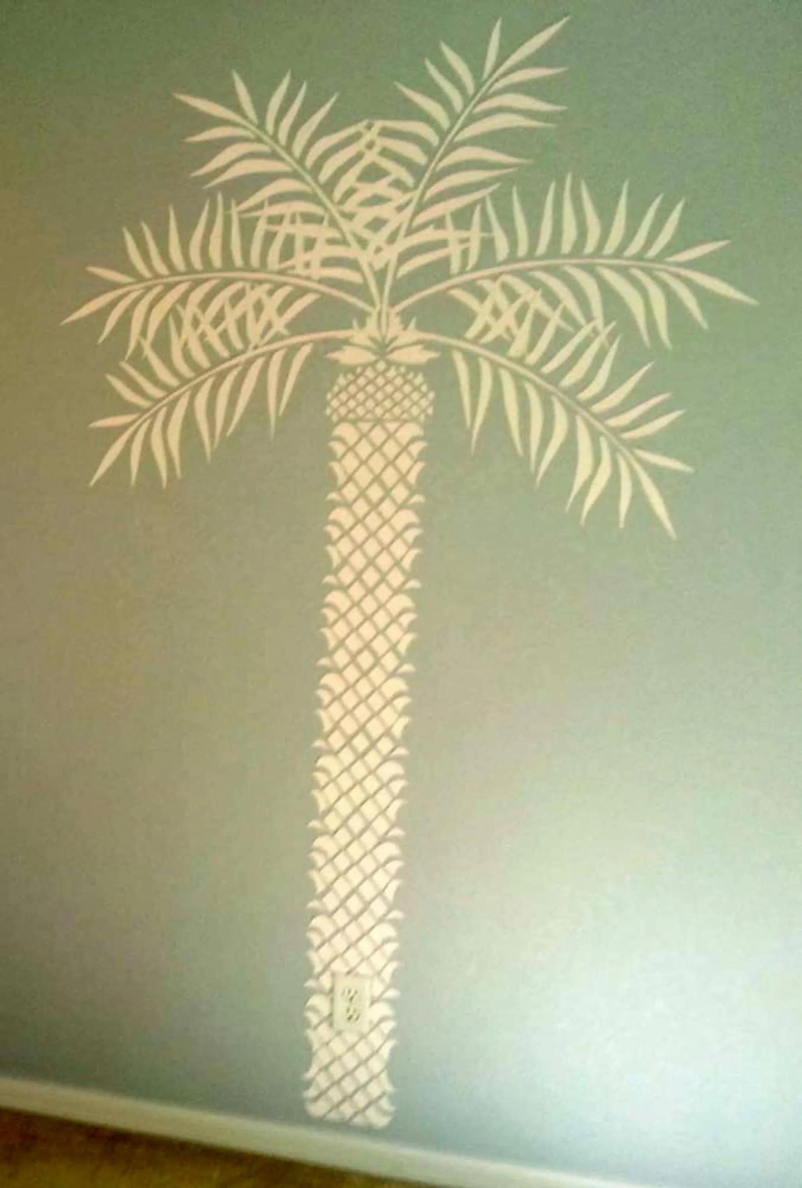 Wall Stencil Life-sized Palm Tree (PL-L) – Plaster Stencil, Furniture ...