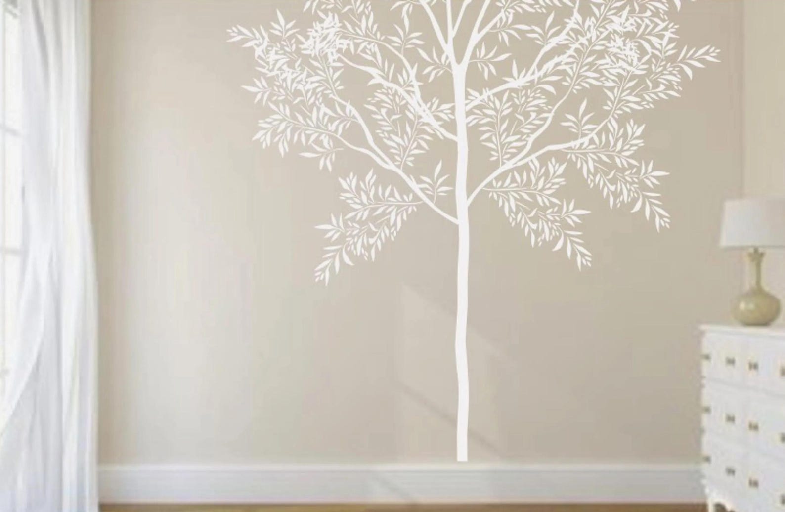 Wall Stencil Sapling Tree L (PL L) Plaster Stencil, Create Large Trees ...