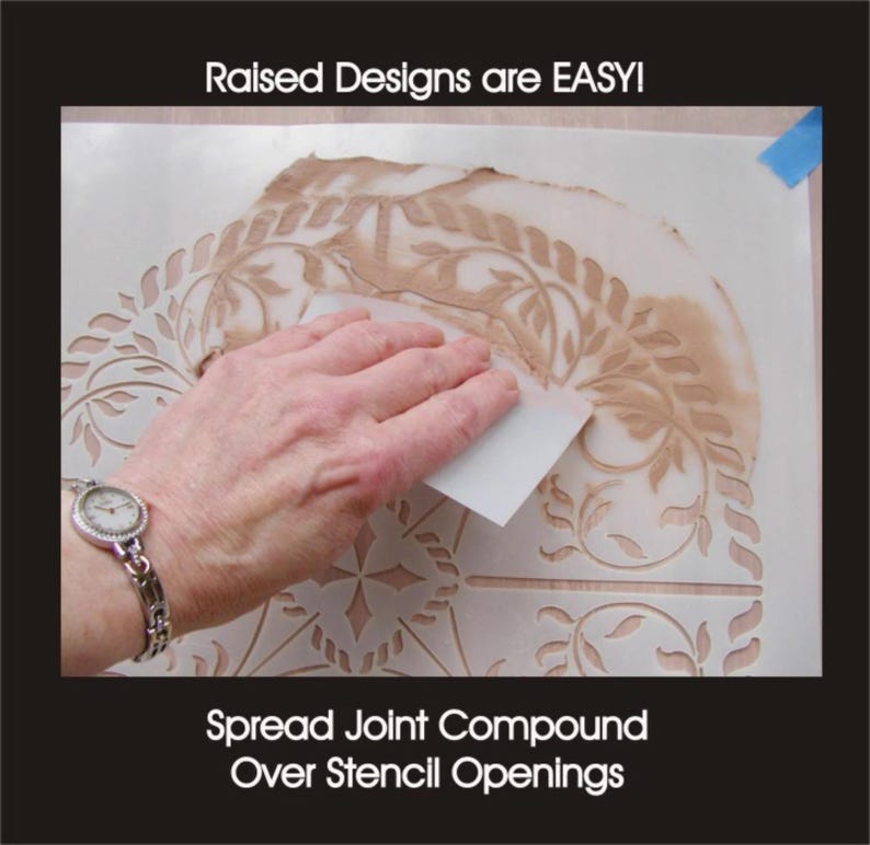 Wall Stencil Cardouche Corner (PL L) Plaster Stencil, Furniture Stencil ...