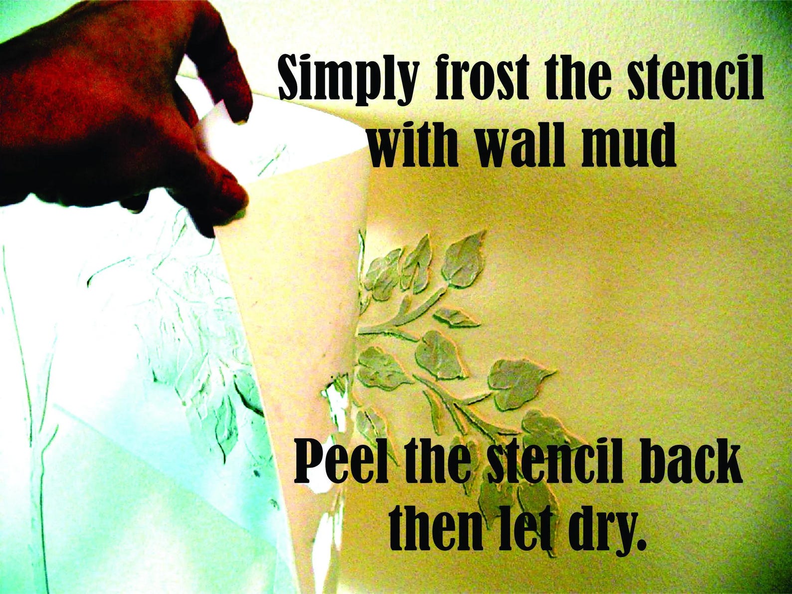 Wall Stencil Sapling Tree L (PL L) Plaster Stencil, Create Large Trees ...