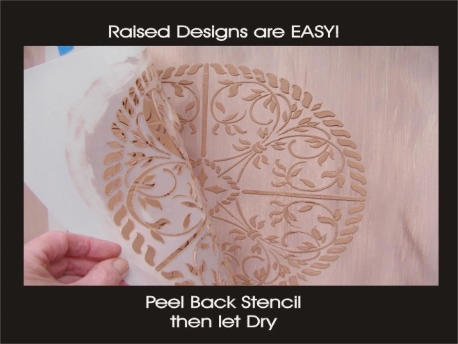 Wall Stencil Cardouche Corner (PL L) Plaster Stencil, Furniture Stencil ...