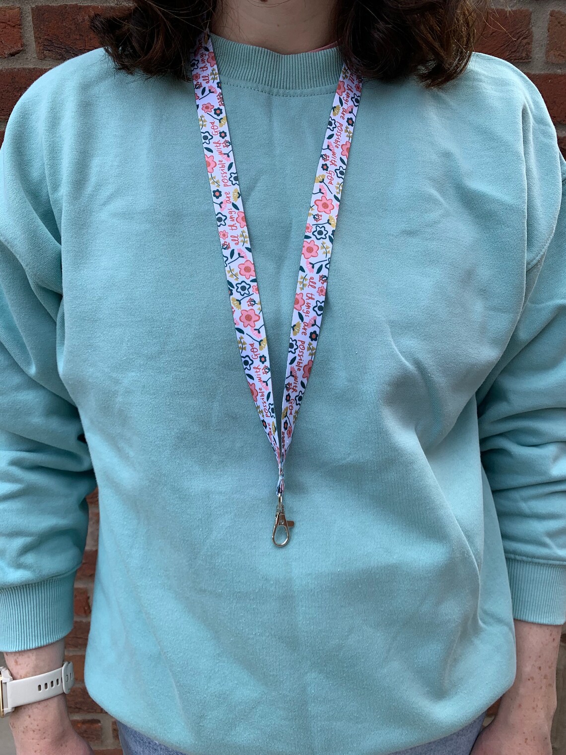 Floral Bible Verse Lanyard | Etsy