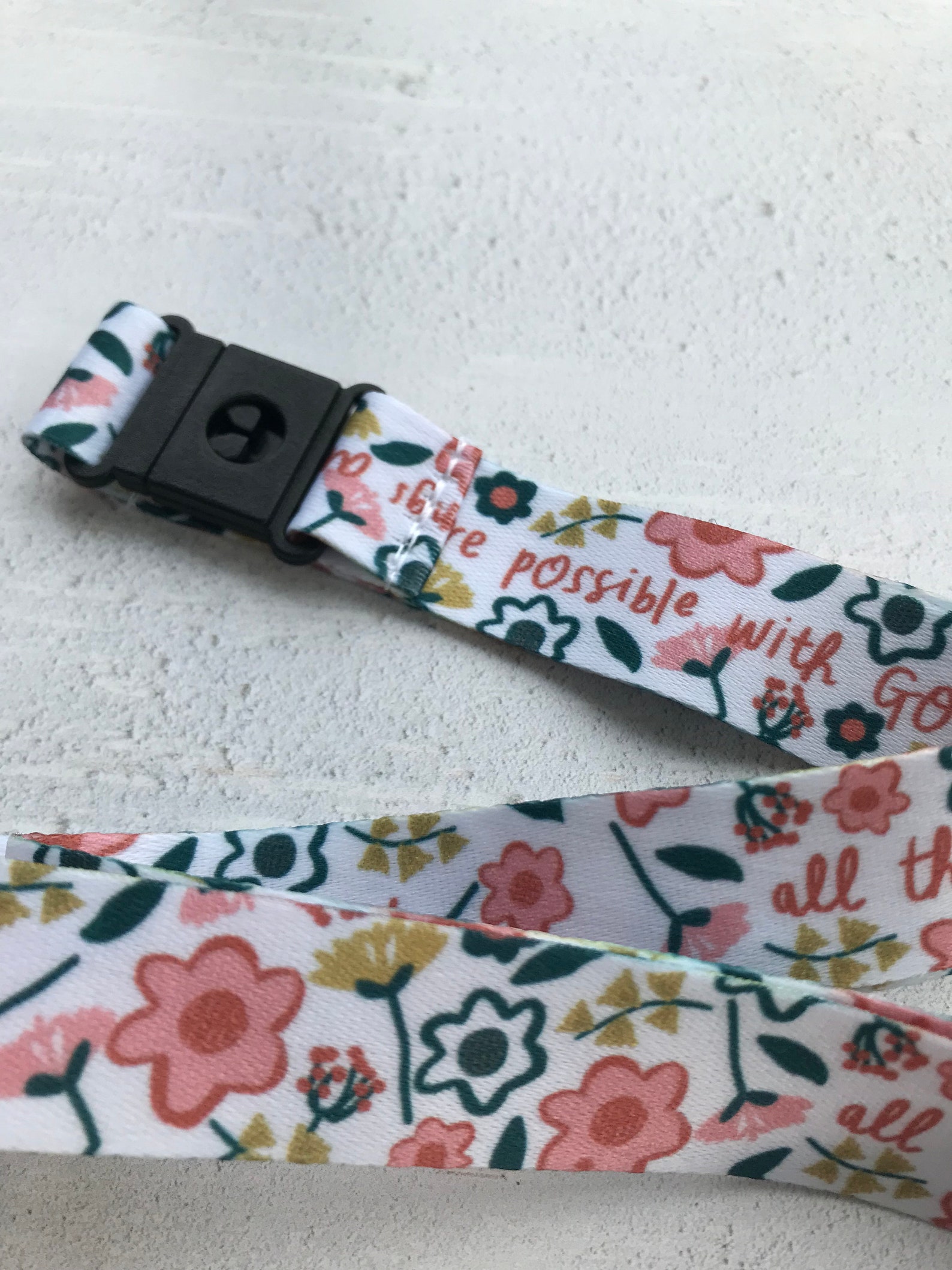 Floral Bible Verse Lanyard - Etsy