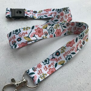 Floral Bible Verse Lanyard - Etsy