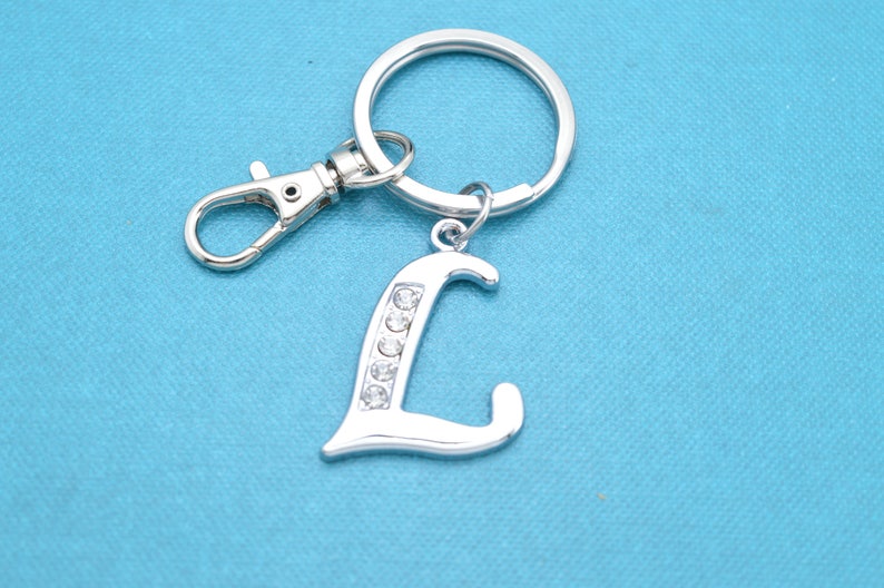 Initial L keychain. Keychain for women. Keychain | Etsy