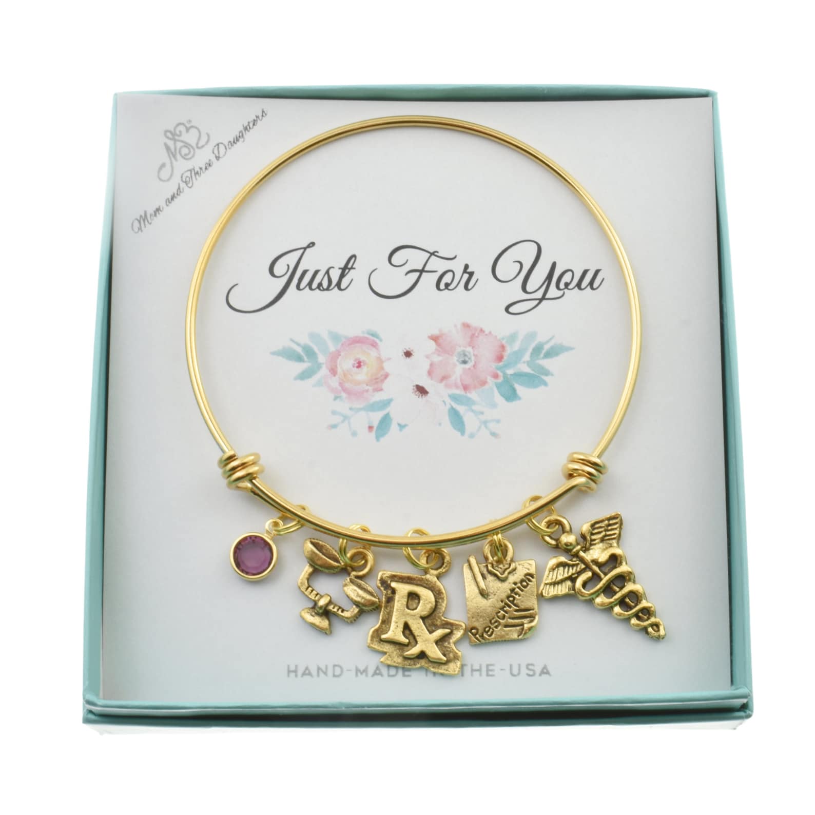 Pharmacist Charm Bangle Bracelet: Gold Plated Pharmacy Student Gift - Etsy